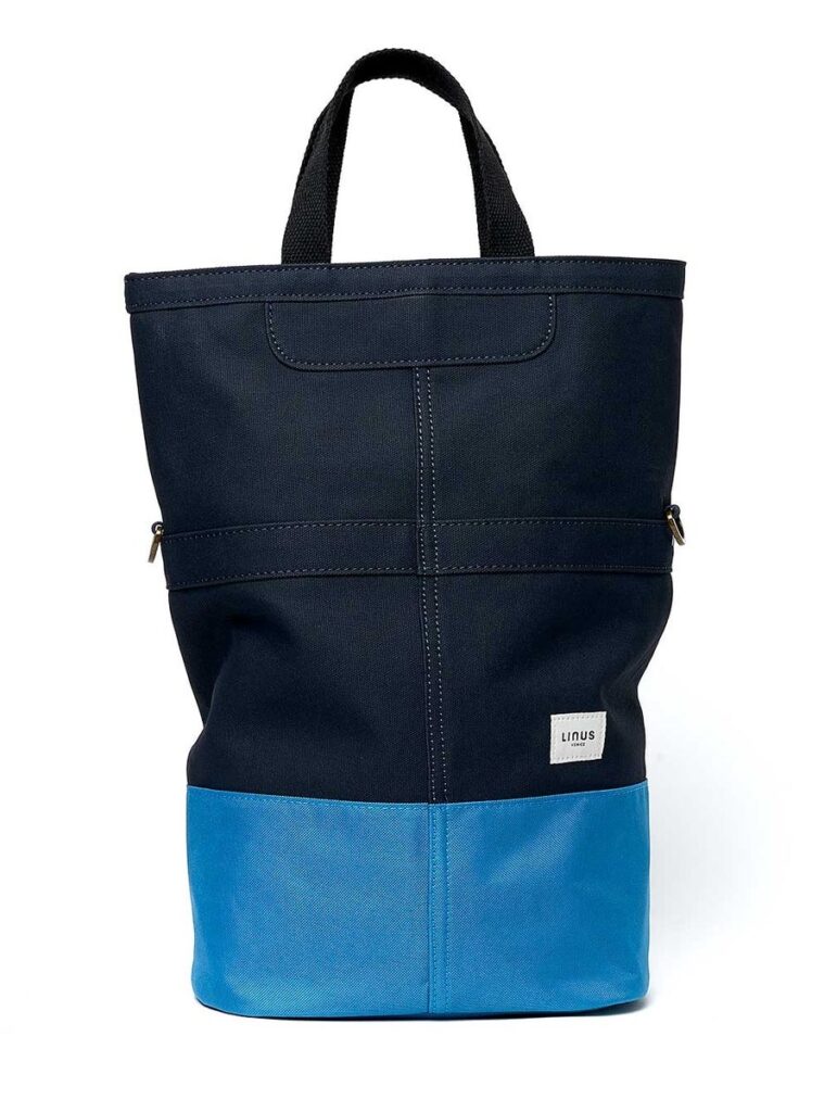 Linus Sac Pannier Bag, Navy/Aqua – Corvallis Electric Bicycles